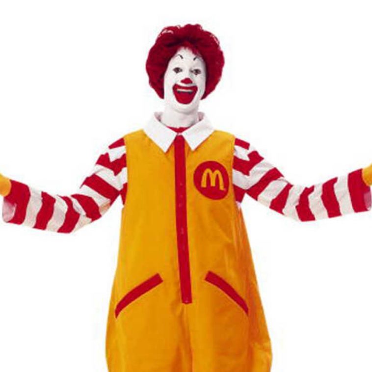 Ronald McDonald Costume - Famous Clown Fancy Dress